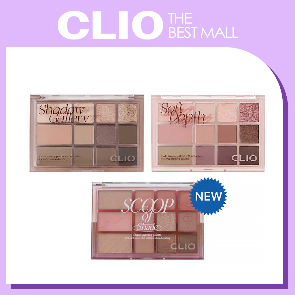 CLIO Shade & Shadow Palette พาเลตต์อายแชโดว์ 10 เฉดสี ใช้งานง่าย สีติด ...