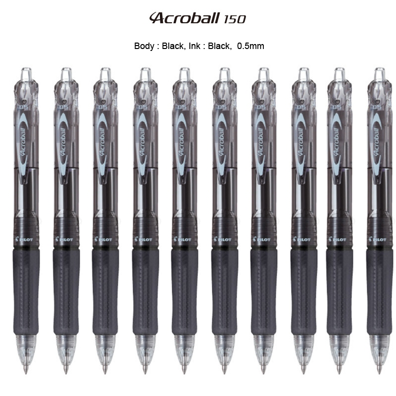 ปากกาลูกลื่น PILOT Acroball 150 0.5MM (10PCS) [Made In Japan] | Shopee ...