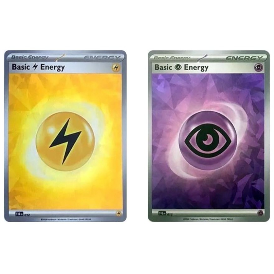 ภาษาอังกฤษ Pokemon Basic Lightning Energy SVE012 /Basic Psychic Energy ...