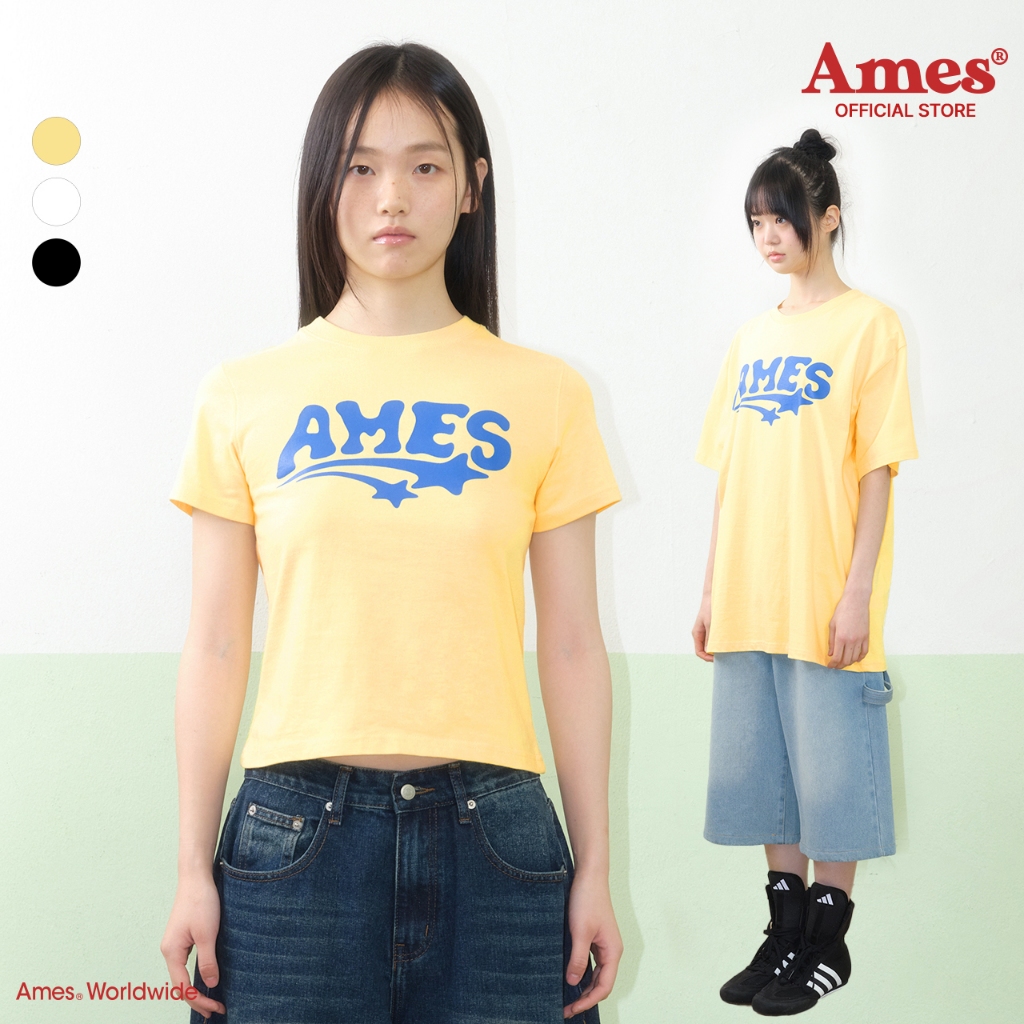 [AMES] NEW AMES LOGO TEE_สไตล์เกาหลี | Shopee Thailand