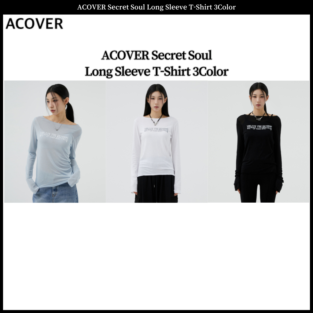 Acover Secret Soul เสื้อยืดแขนยาว 3 สี | Shopee Thailand