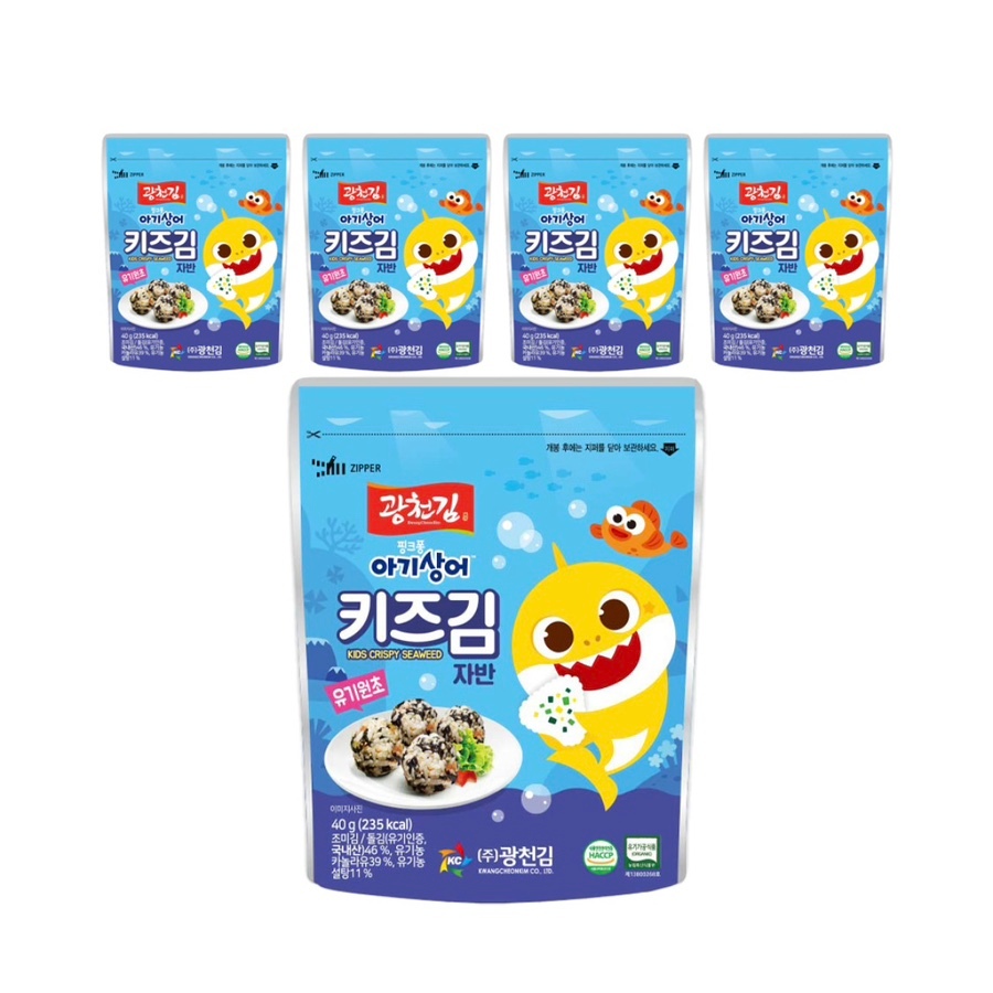 [Pinkfong] Baby Krispy Kim Korean Side Dish Seasoning Kim (40 gx 5p ...