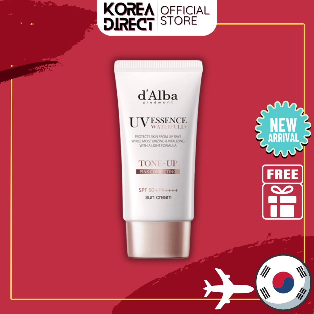 Dalba UV Essence Waterful Tone up Pink Correcting SPF 50+ PA+++ ครีมกันแดด | Shopee Thailand