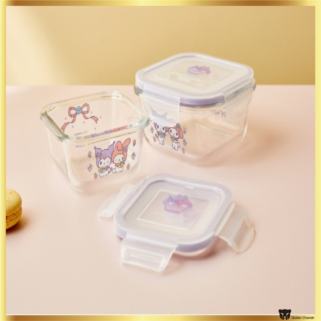 Pyrex x Sanrio My Melody & Kuromi Airtight Glass Container 310ml 510ml | Shopee Thailand