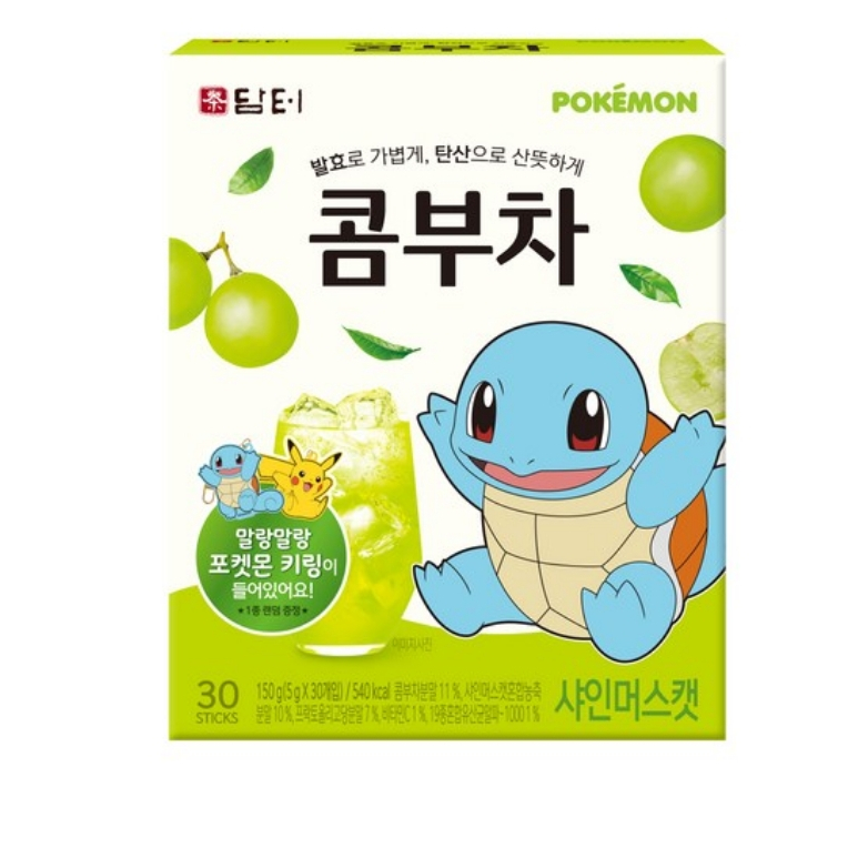เกาหลี Damteo Pokemon Kombucha Shine Muscat 5g 30ea 1 กล่อง | Shopee ...