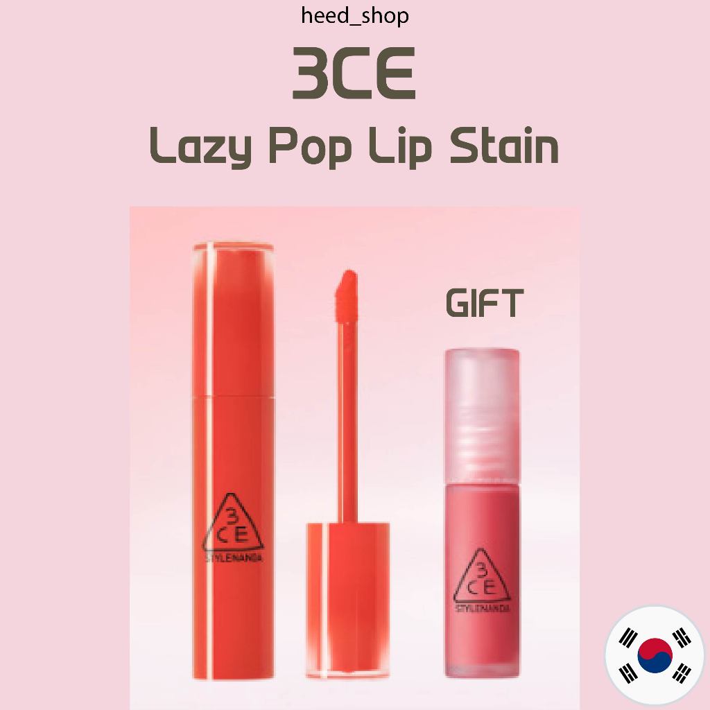 [ 3CE ] Lazy Pop Lip Stain + Mini Tint / 5 สี | Shopee Thailand