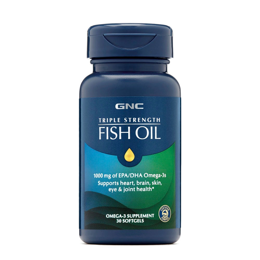 [ผลิตในสหรัฐอเมริกา] Gnc Triple Strength Fish Oil 1000mg EPA DHA Omega ...