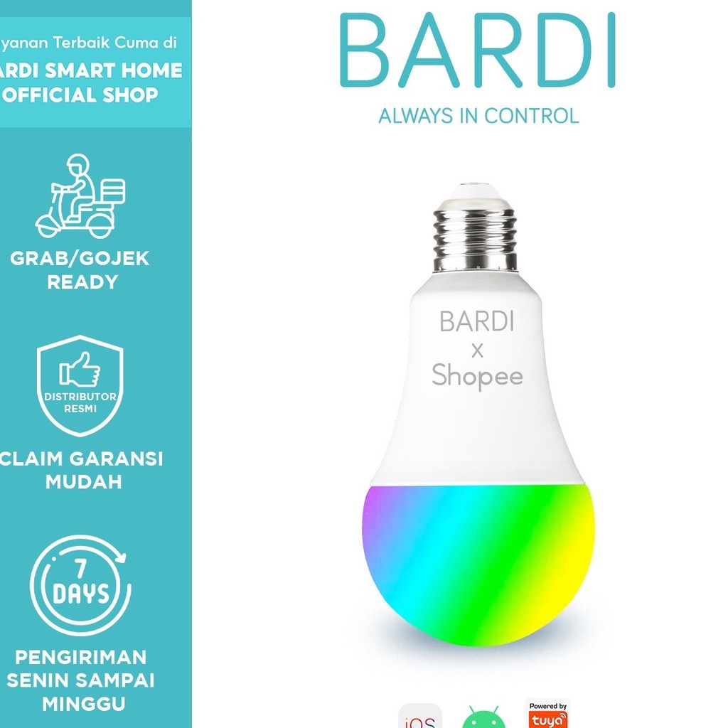 ยอดนิยมที่สุด BARDI Smart LED BLUETOOTH 9W RGBWW Bulb EXCLUSIVE SHOPEE ...