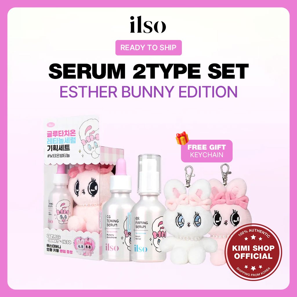 [ILSO] Er Firming Glutathione Serum X CG Toning Retinol Serum Esther Bunny Edition | Shopee Thailand