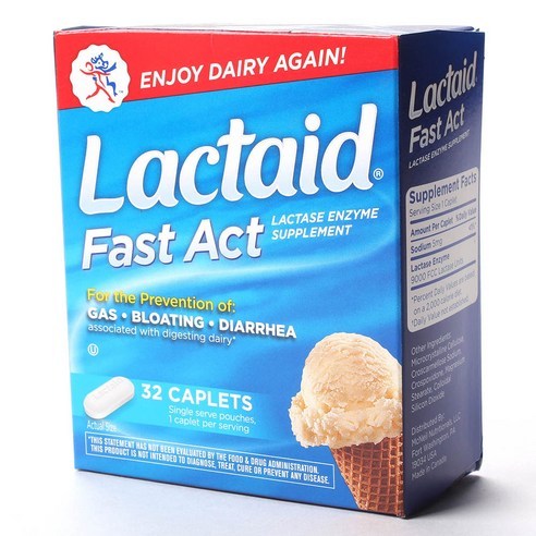 Lactaid Lactase Fast Act Caplets 32ct ผลิตในอเมริกา | Shopee Thailand