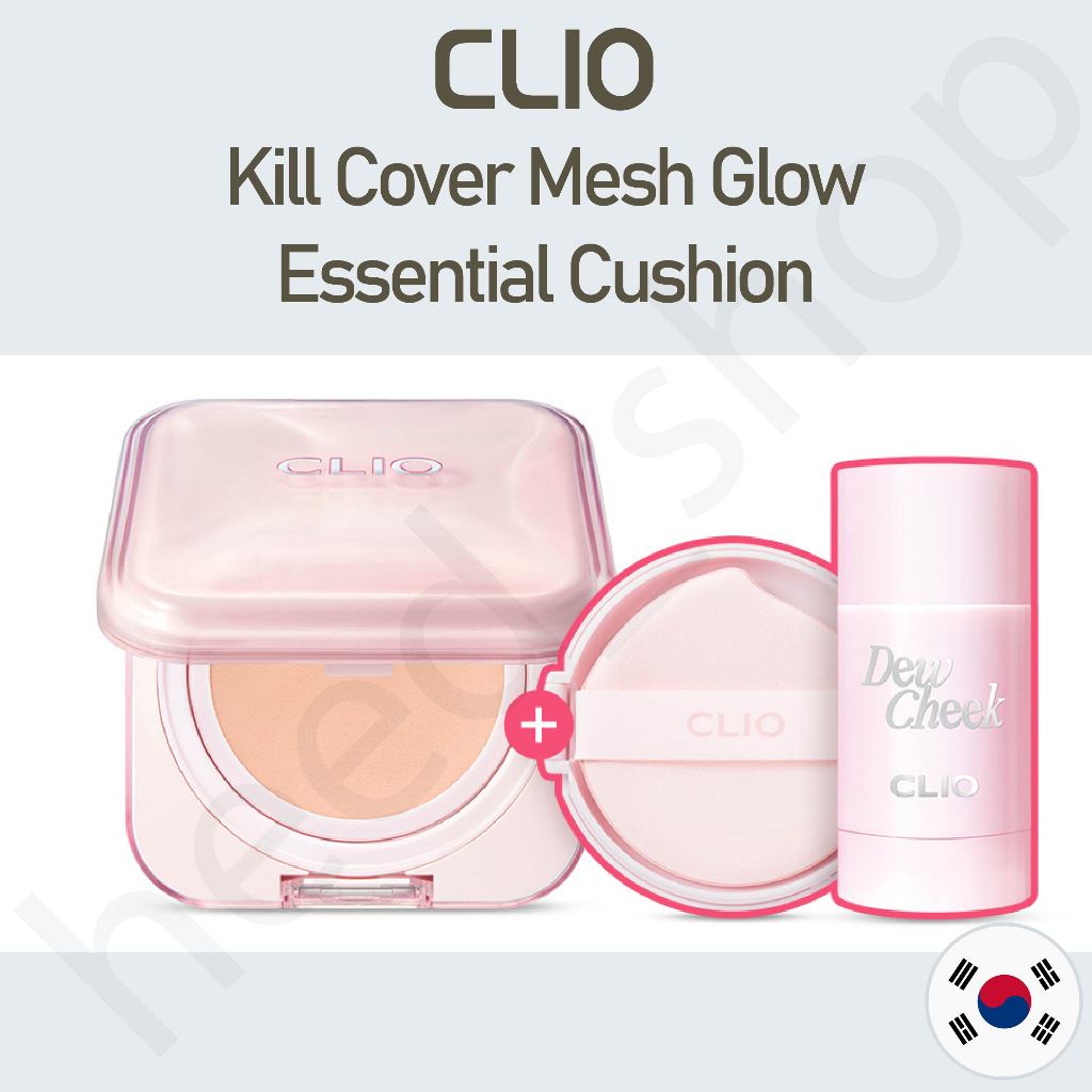 [ CLIO ] Kill Cover Mesh Glow Essential Cushion + รีฟิล + Dew Cheek ...