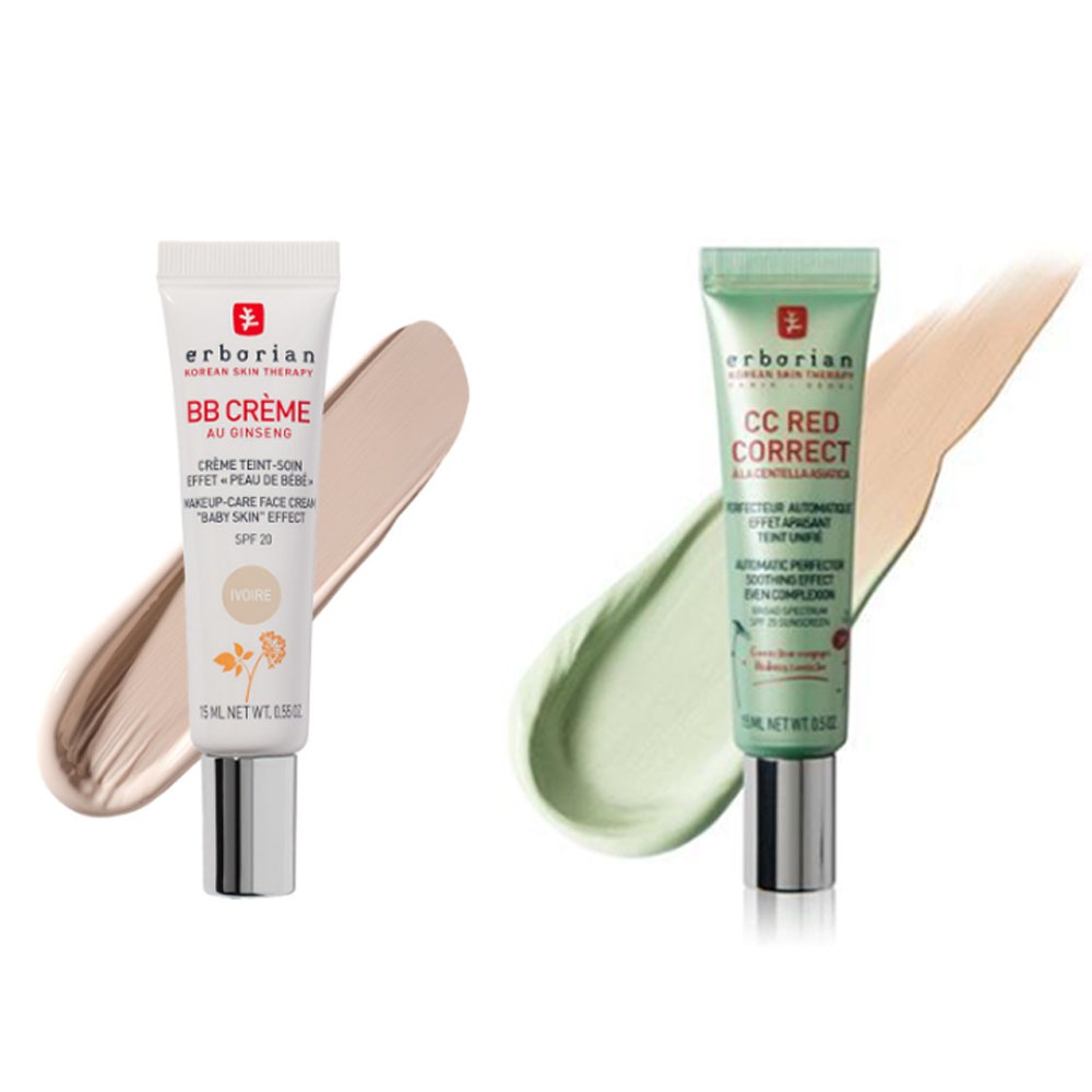 [ERBORIAN] Cc Red Correct Cream / BB Cream (Nude / Clair / Ivoire) 15ml / 40ml | Shopee Thailand