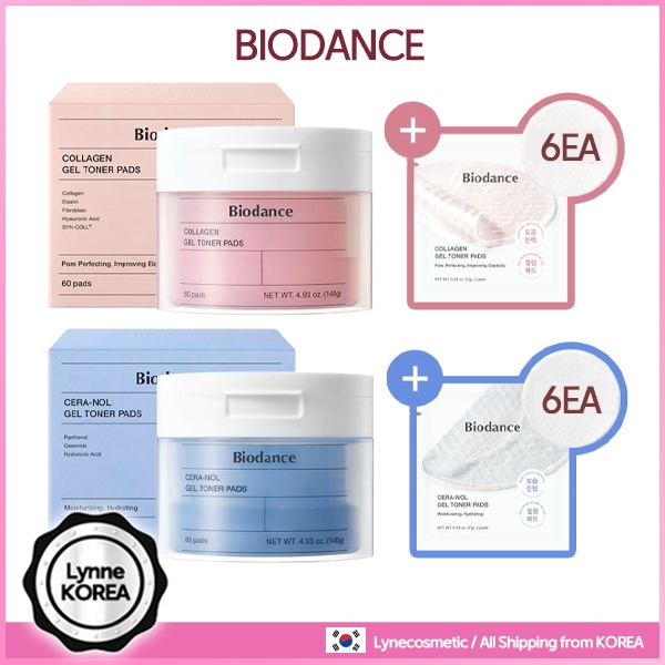 [ชุดแผ่นโทนเนอร์] Biodance Bio Collagen Gel Toner Pads 60P + Mini Pad ...