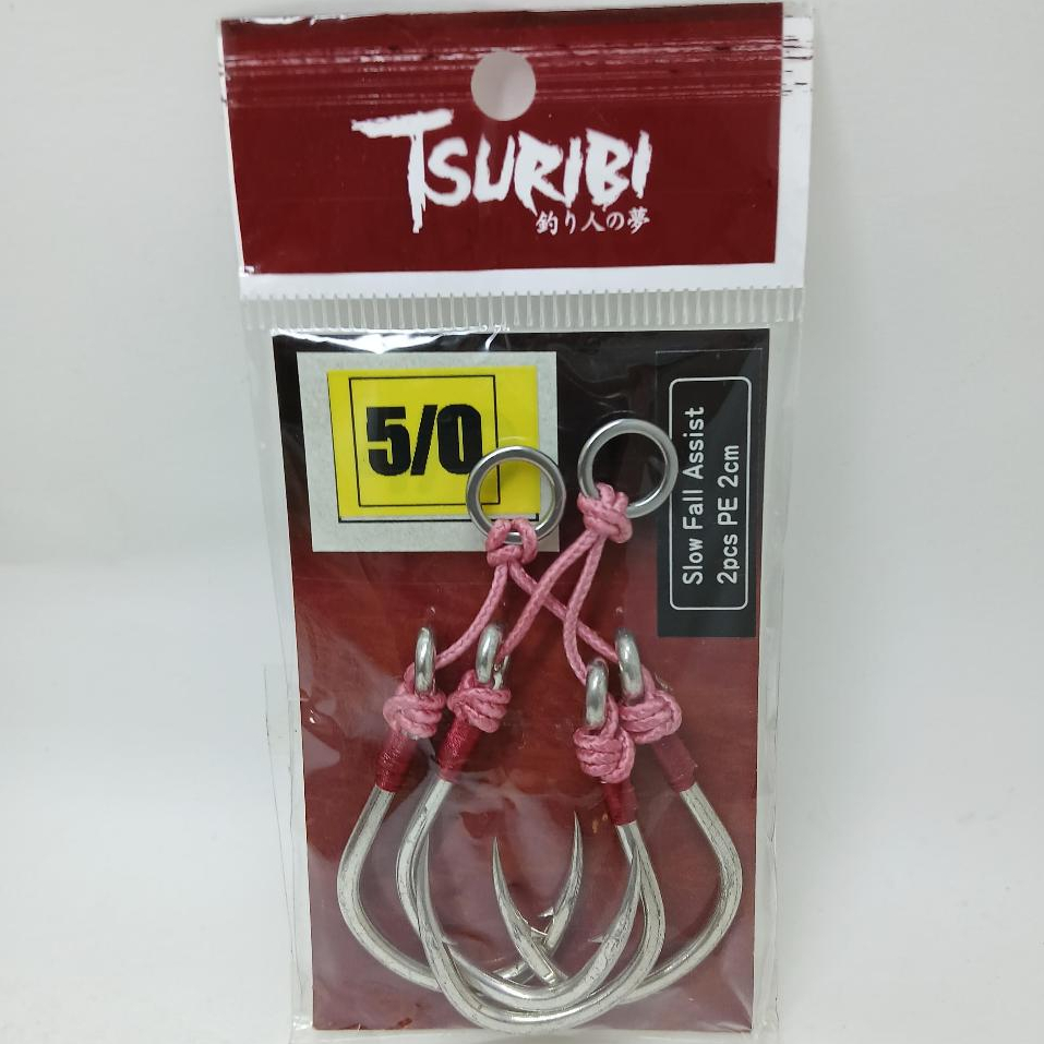 [5/0] Tsurib Ties Double Jigging แนวตั้ง Jig Hooks Assist Slow Fall ...
