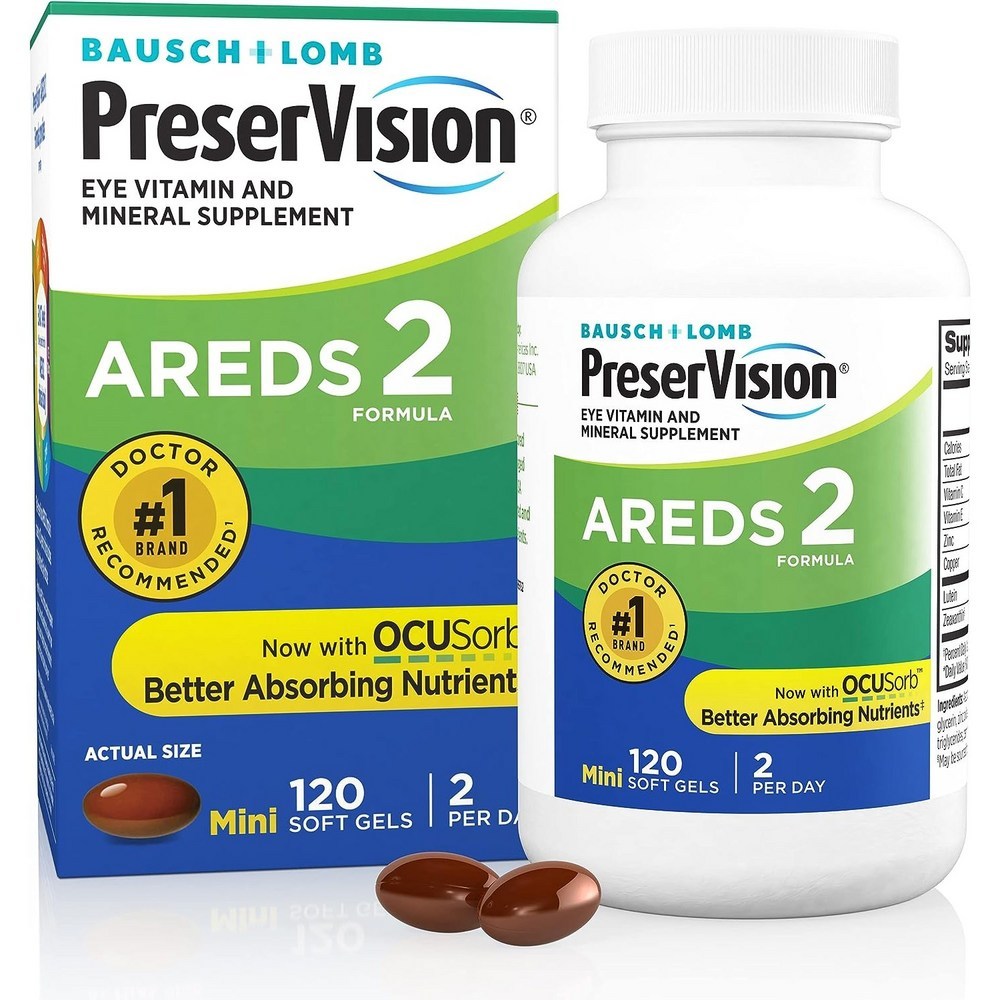 Bausch + Lomb PreserVision AREDS 2 Formula Softgels 120 Count Made in USA | Shopee Thailand