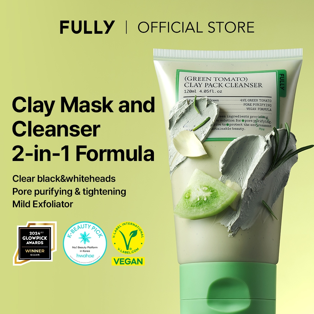 [FULLY] Green TOMATO CLAY PACK CLEANSER 120ml | Shopee Thailand