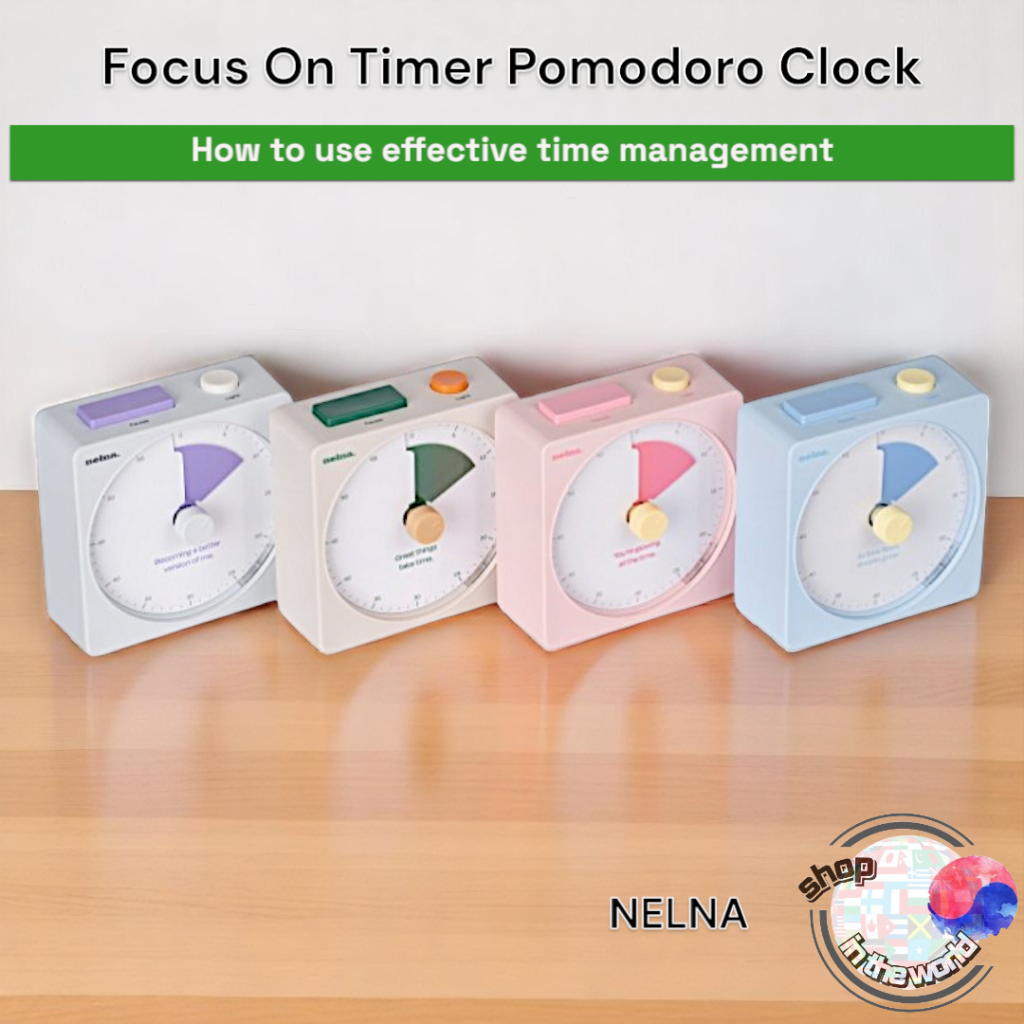 NELNA Focus On Timer Pomodoro Study Timer 4 สี | Shopee Thailand