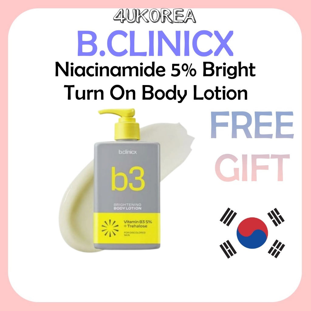 B.CLINICX Niacinamide 5% Bright Turn On Body Lotion โลชั่นบำรุงผิวกาย ...
