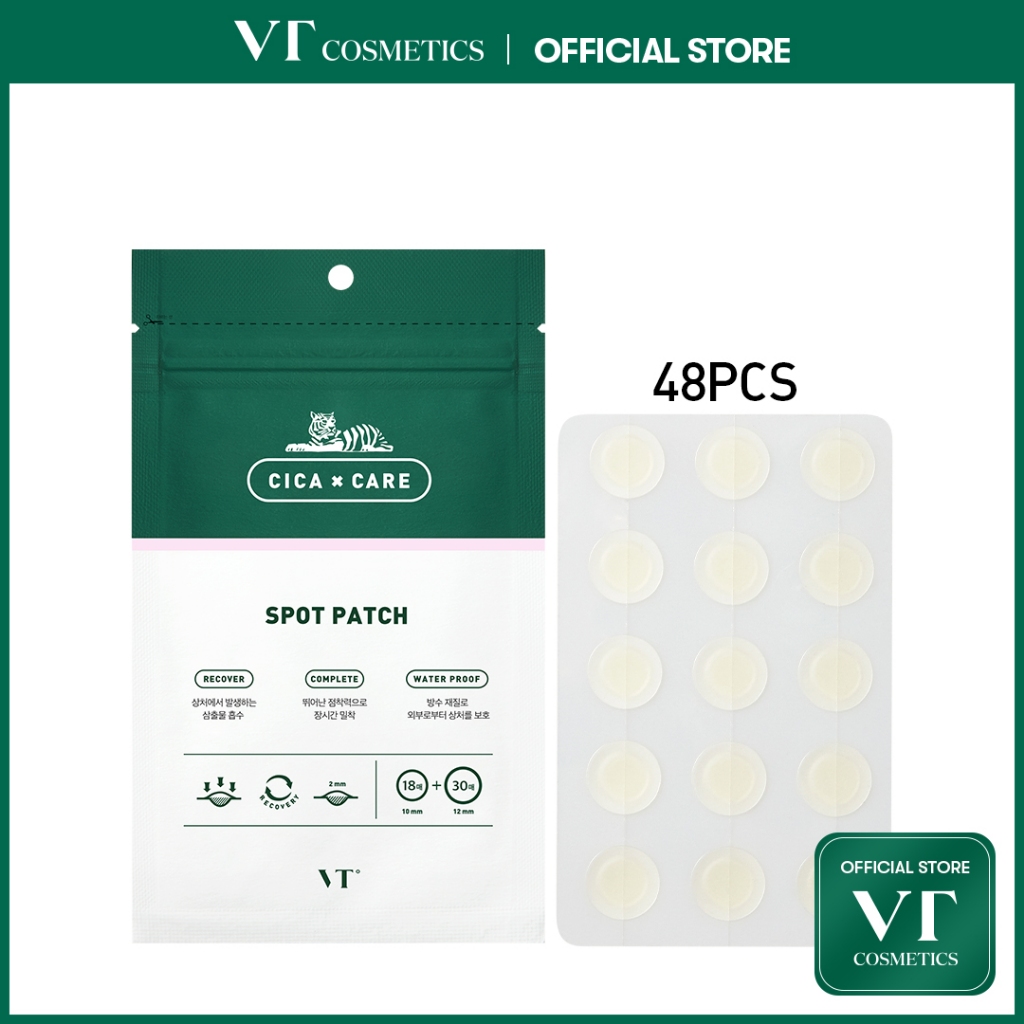 [VTCOSMETICS] แผ่นแปะสิว VT 12/48 แผ่น สําหรับสิว [Official Flagship] | Shopee Thailand