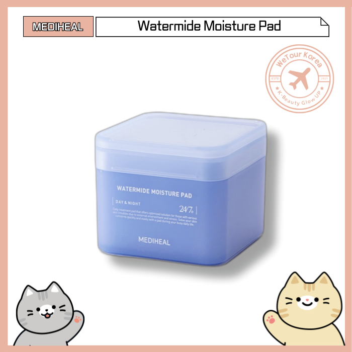 [MEDIHEAL] Watermide Moisture Pad, 100 แผ่น - Hydrate & Refresh for ...
