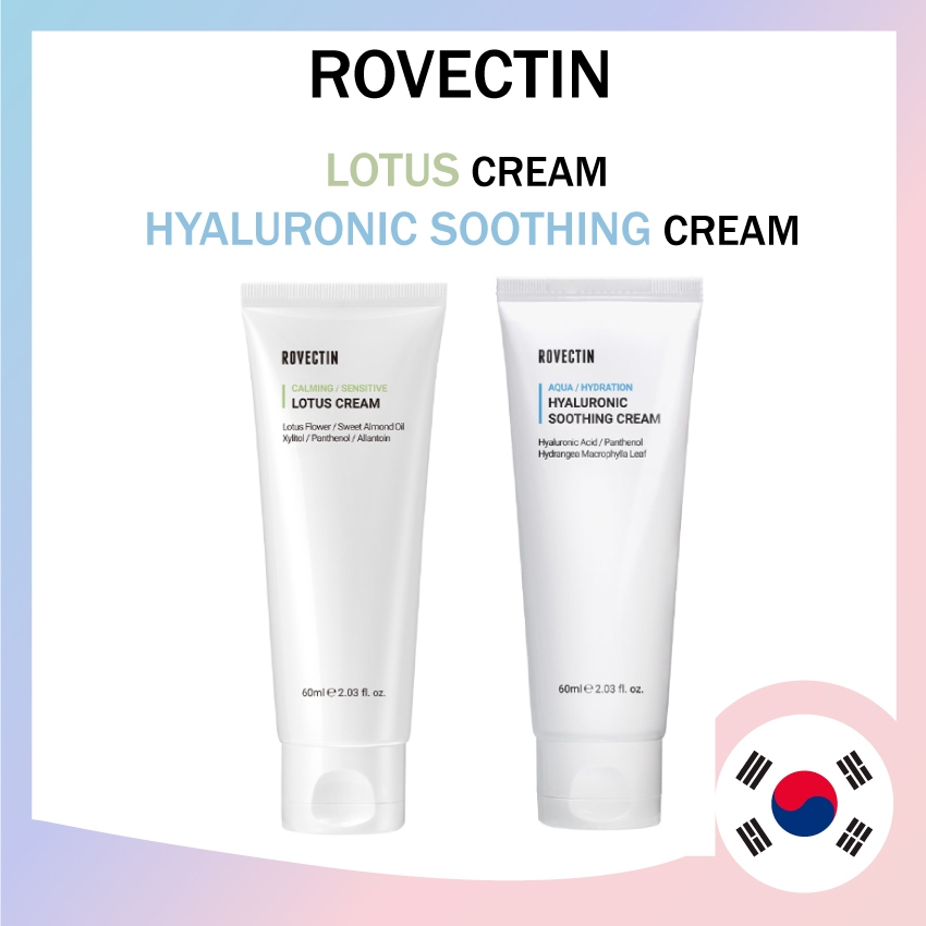 Product image [ Rovectin ] Lotus Cream 60ml / Aqua Hyaluronic Soothing ...