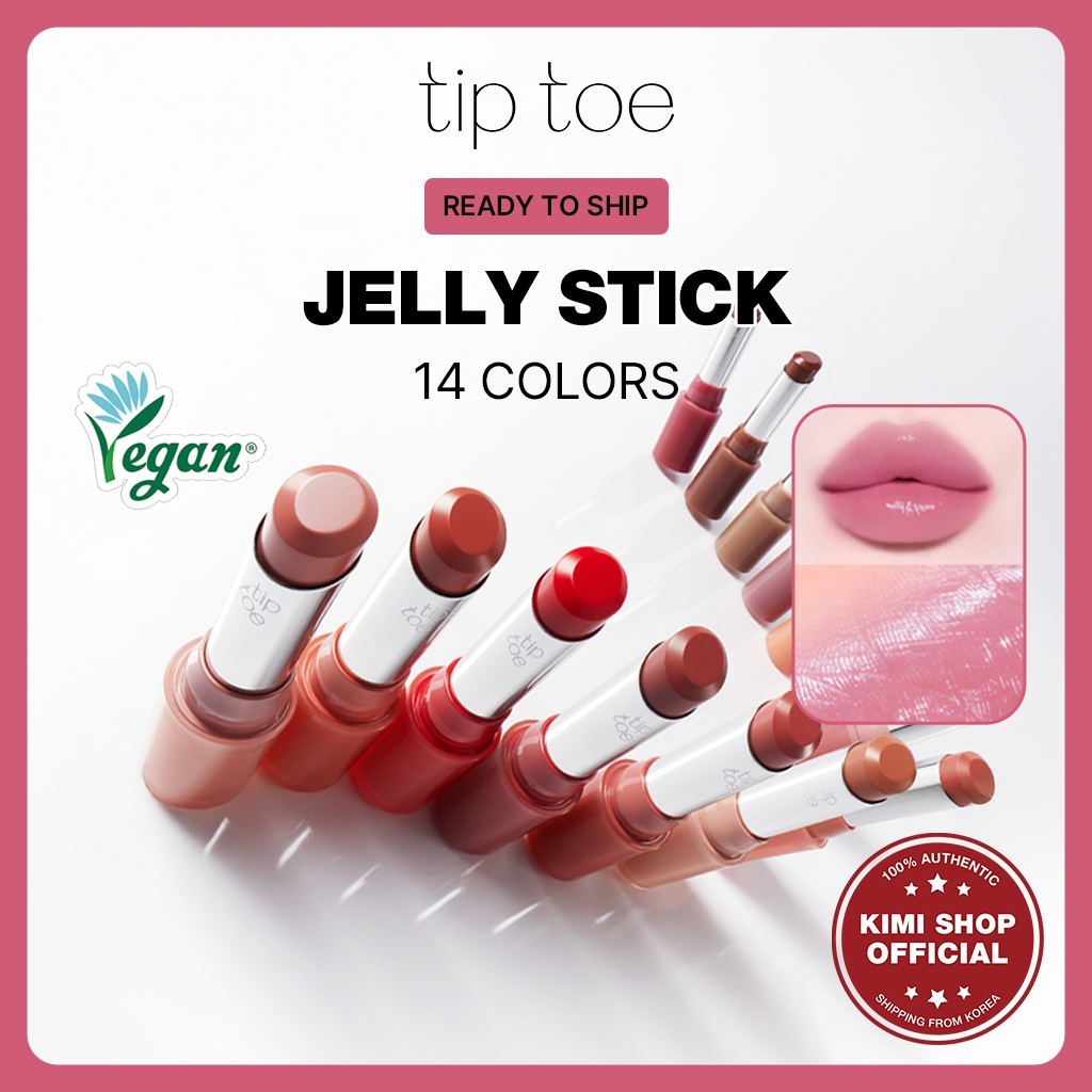 [TIP TOE] Jelly Lip Stick Balm Gloss 17 สี Tiptoe | Shopee Thailand