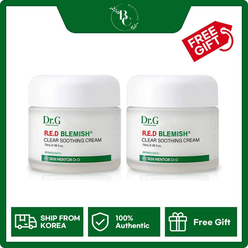 ครีมทาหน้า Dr.G Red Blemish Clear Soothing Cream 70ml 1EA/2EA | การปลอบประโลมและความชุ่มชื้นอัน ...