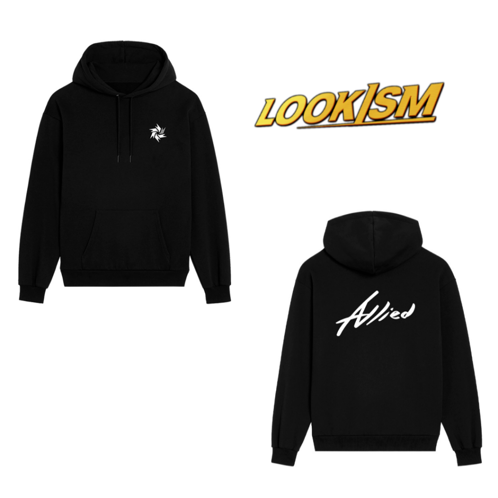 [Lookism] Allied เสื้อฮู้ดผ้าฟลีซสีดํา | LOOISM ( yoose Matsuma) สินค้า ...