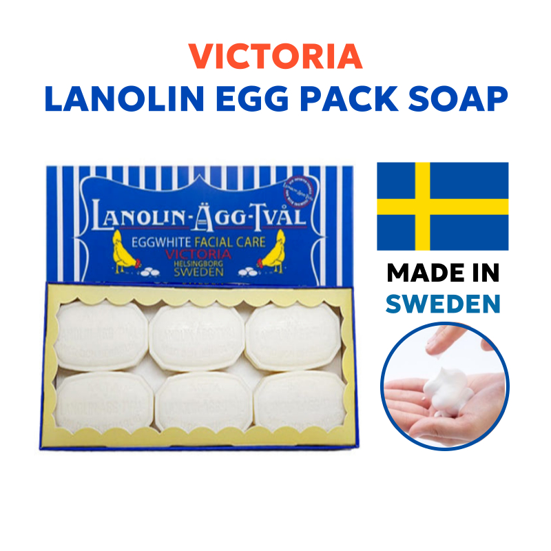 VICTORIA Sweden สบู่ลาโนลินแพ็คไข่ใหม่ 50g x 6ea - กระชับรูขุมขนและควบคุม Sebum | Shopee Thailand