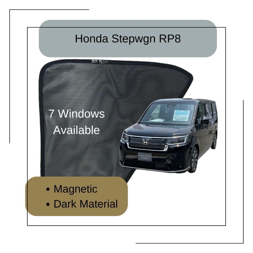 ม่านบังแดดแม่เหล็กพอดีแบบกําหนดเองสําหรับ Honda Stepwagon Stepwgn Spada ...