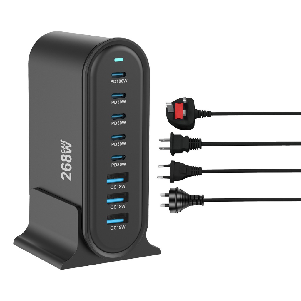 Sg 268W GaN PD Fast Travel Charger Quick Charge 4 Type C 2 USB A Travel ...