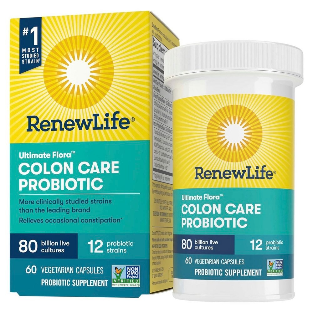 Renew Life Colon Care Probiotic 80 Billion Live Cultures แคปซูล ...