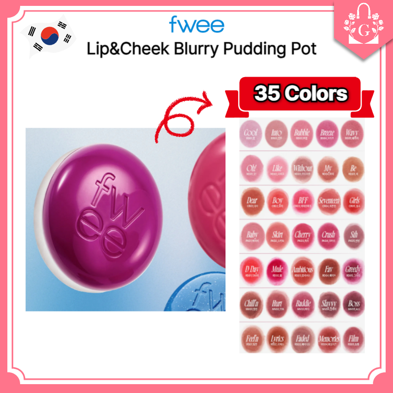 ♥️NEW 35 Colors♥️[FWEE] Lip&Cheek Blurry Pudding Pot / Shipping from ...