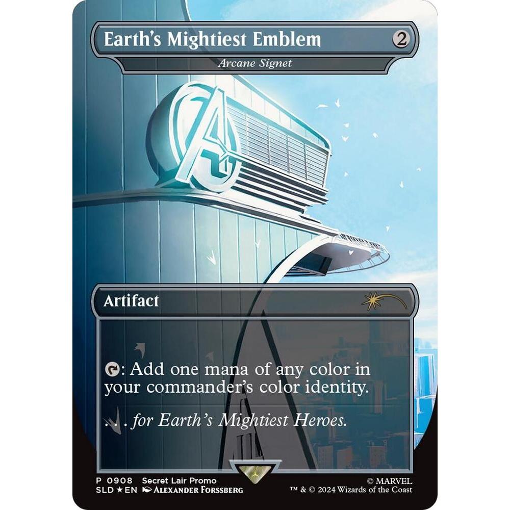 MTG Secret Lair Marvel Earths Mightiest Emblem Arcane Signet Rainbow ฟอ ...
