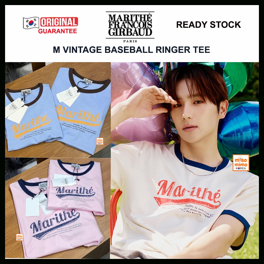 ️แท้ / พร้อมส่ง ️ Marithe M VINTAGE BASEBALL RINGER TEE ของแท ้ 100 % ...