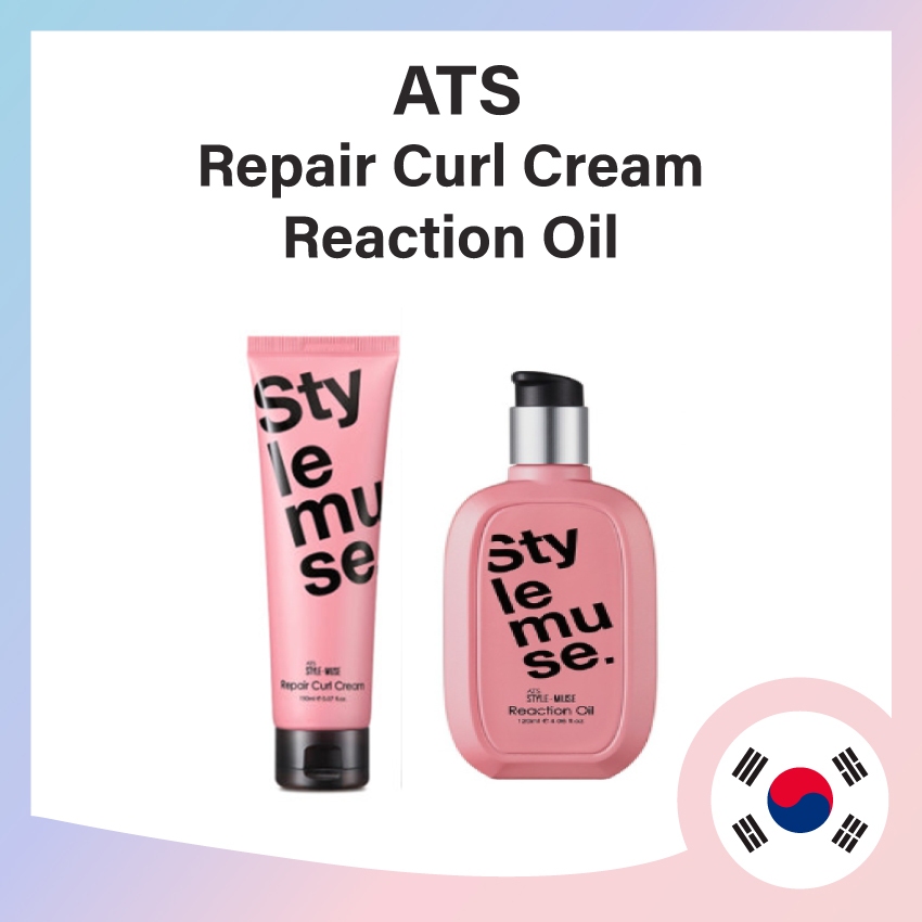 [K-Beauty] ATS Style Muse Repair Curl Cream 150ml / ATS Reaction Oil ...