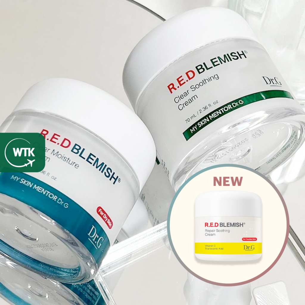 Dr.g RED RED Blemish Clear Soothing / Repair Soothing / Moisture Cream ...