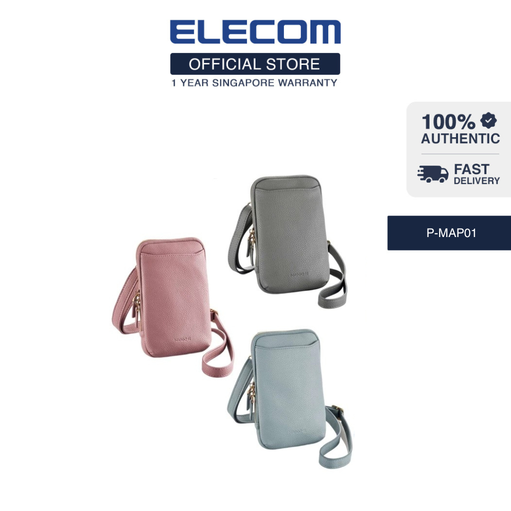 Elecom MAPOCHE Wallet Type กระเป๋าสะพายข้างพร้อมสมาร์ทโฟน การ์ด กระเป๋าเงินสด/P-MAP01 | Shopee ...