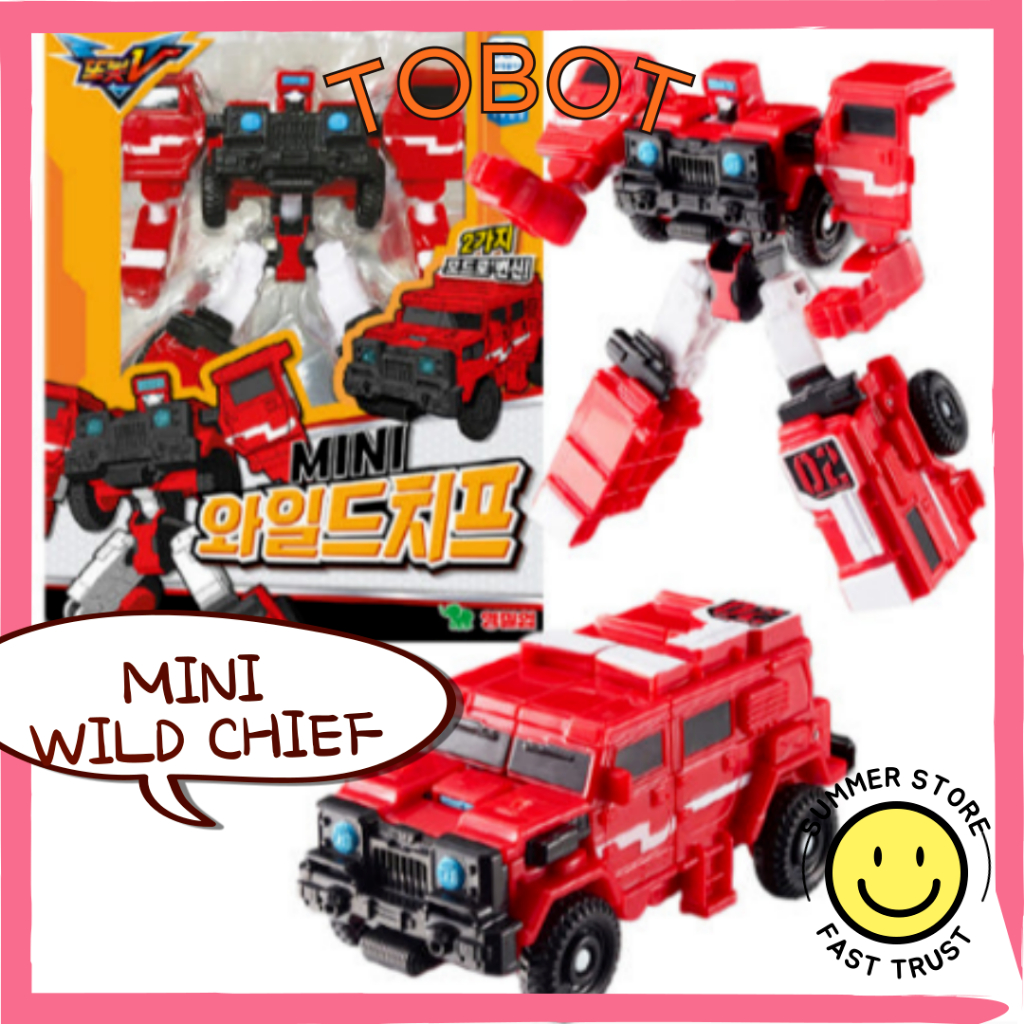 [Tobot] Tobot V Mini WILD CHIEF Transformer Robot Toy รูปยานพาหนะรวม ...