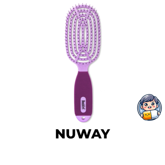แปรงหวีผม NUWAY DoubleC สีม่วง | Shopee Thailand