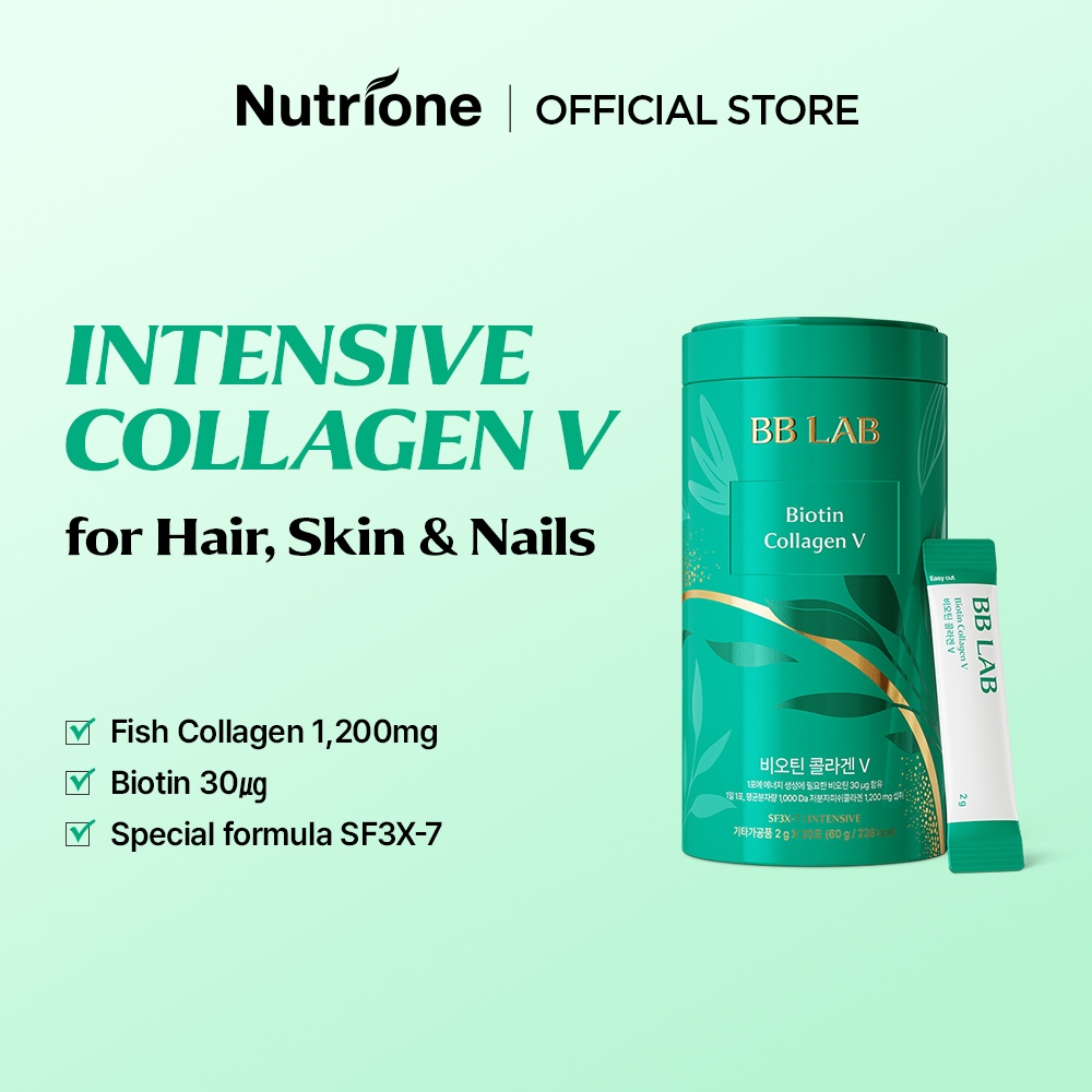NUTRIONE BB LAB Intensive Biotin Collagen V (2g x 30 แท่ง / กล่อง) | Shopee Thailand