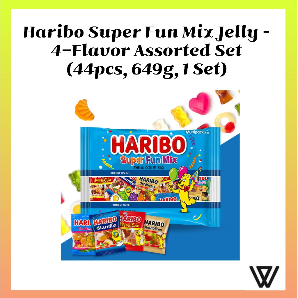 Haribo Super Fun Mix Jelly – ชุดสารพัน 4 ชั้น (44 ชิ้น, 649g, 1 ชุด ...