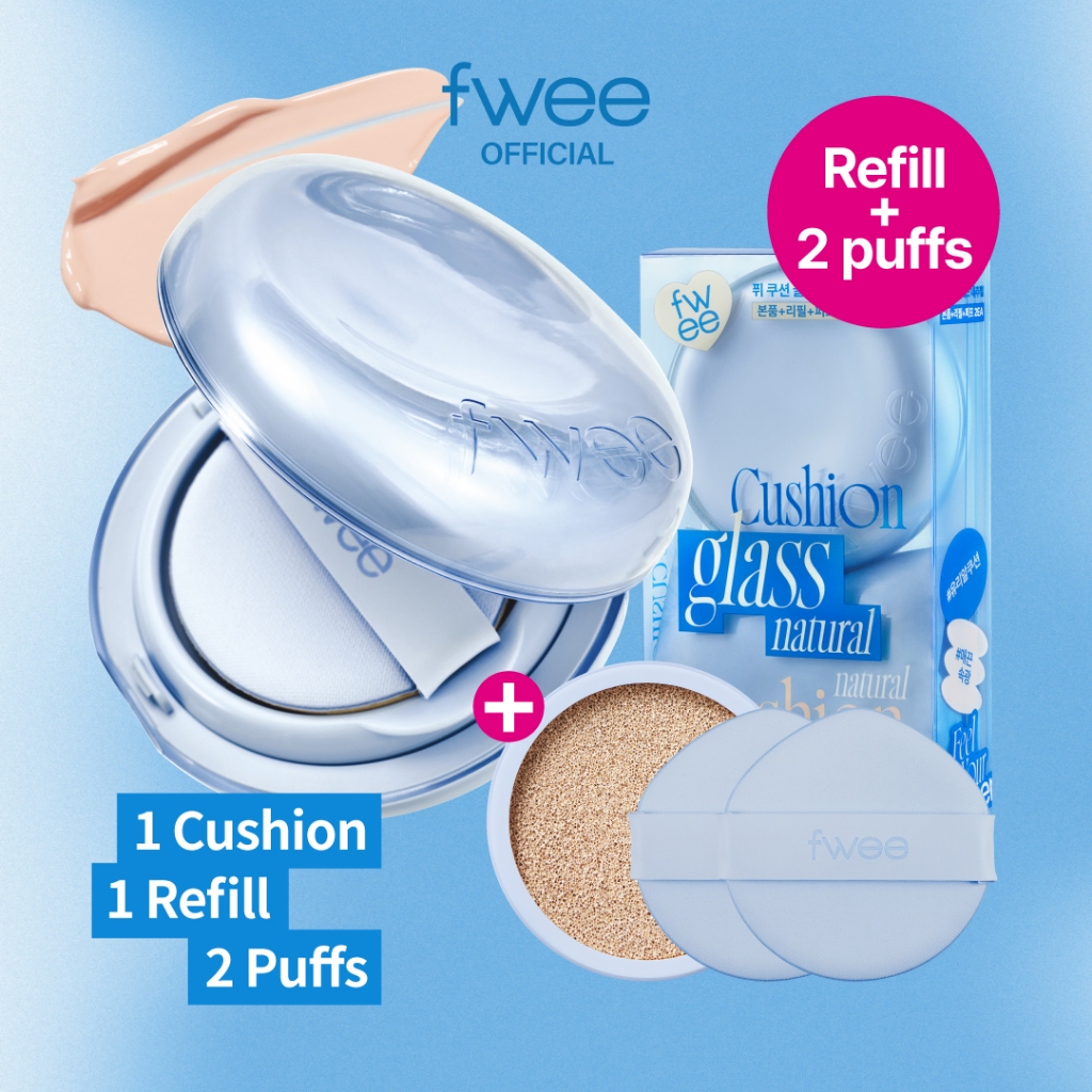 [ชุดรีฟิล] fwee Glass Cushion Foundation 13g (+Refill 13g / Puff 2ea ...