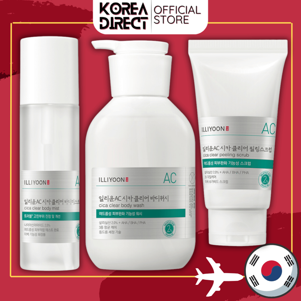 Illiyoon AC Cica Trouble Body Care, Body Wash, Mist, สครับ | Shopee ...