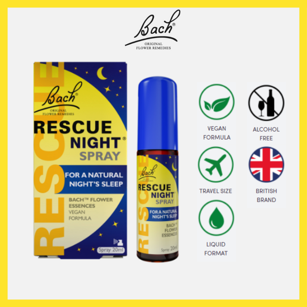 Bach Flower Rescue Night Spray (20ml) สําหรับ Natural Nights Sleep ...