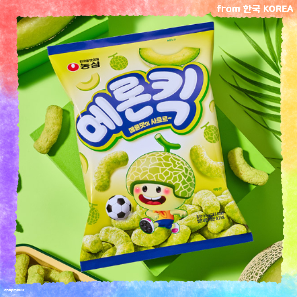 NONGSHIM / Melon Kick Snack 60g / คอร์นพัฟรสแตงโมเกาหลีหวาน / K-Snack ...