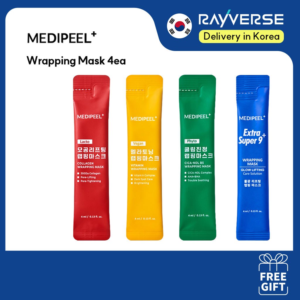 [MEDIPEEL] Korea Daiso Wrapping Mask 4ea / Glow Lifting / collagen ...
