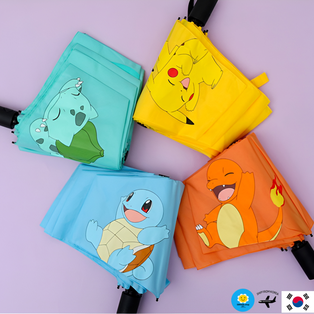 ร่มอัตโนมัติ 3 พับ Pokemon, Safety-Stop, พัดลมพกพาที่ชื่นชอบ | Shopee ...