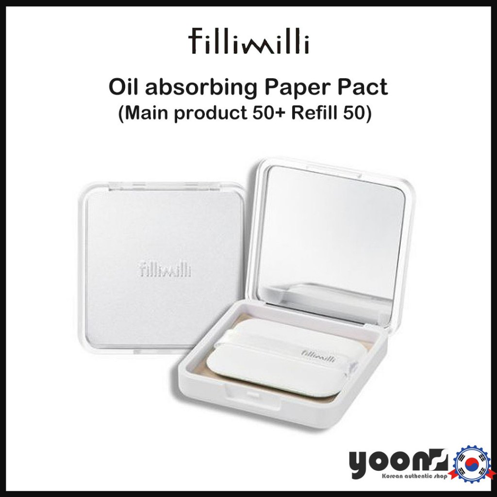 [Fillimilli] กระดาษดูดซับน้ํามัน Pact (หลัก 50 แผ่น + รีฟิล 50 แผ่น ...