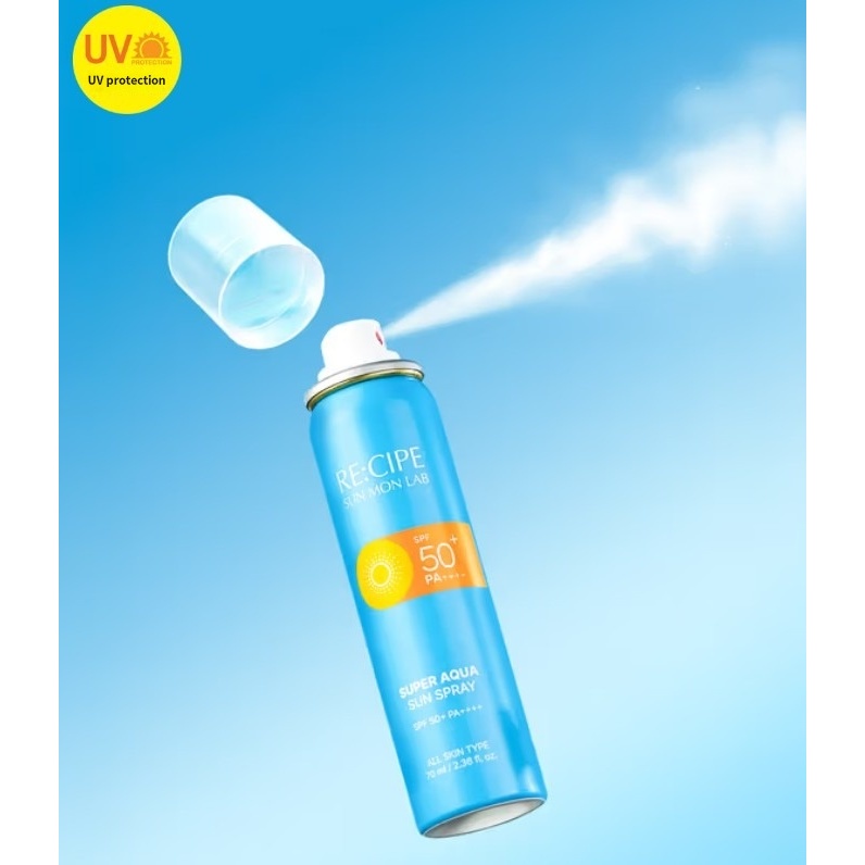 [สเปรย์ครีมซันยอดนิยม Daiso เกาหลี] สูตร Sun Mon Lab Super Aqua Sun ...